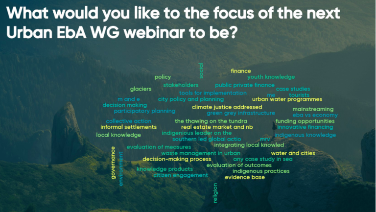 World Cities Day Webinar on Urban Ecosystems-based Adaptation (EbA ...